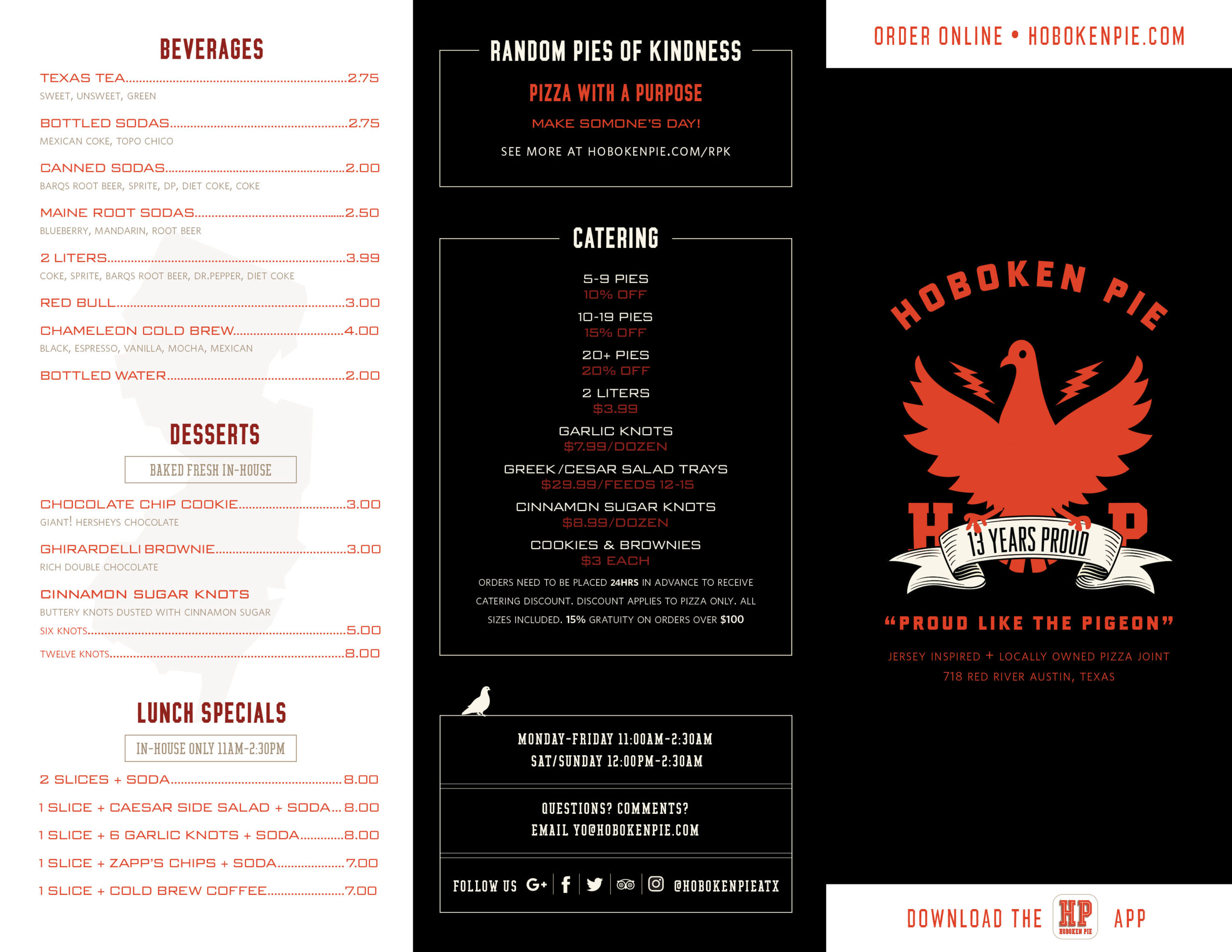 Menu – Hoboken Pie